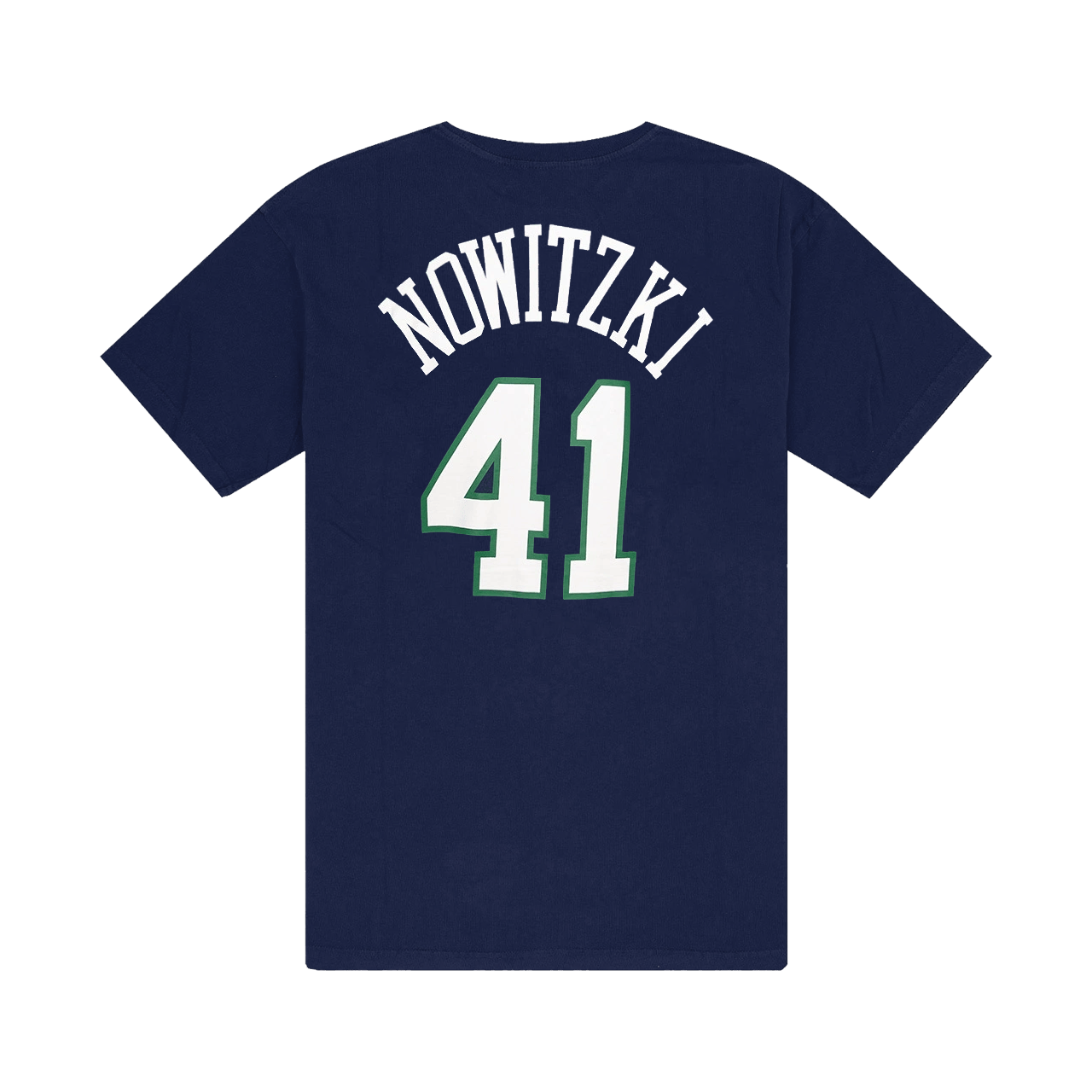 Mitchell & Ness Dallas Mavericks Dirk Nowitzki Name & Number Tee | Navy