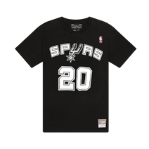 Mitchell & Ness San Antonio Spurs Manu Ginobili Name & Number Tee | Black
