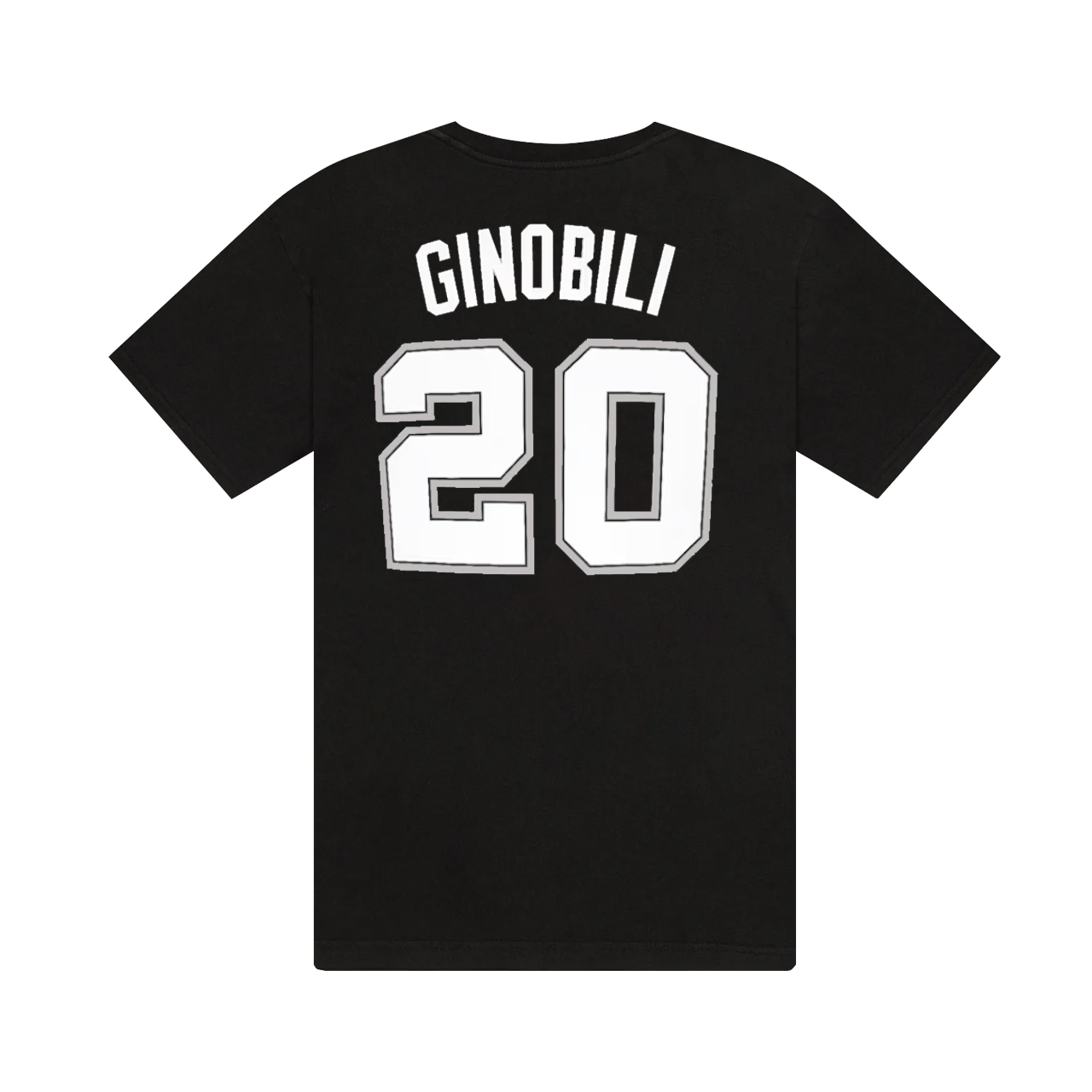 Mitchell & Ness San Antonio Spurs Manu Ginobili Name & Number Tee | Black